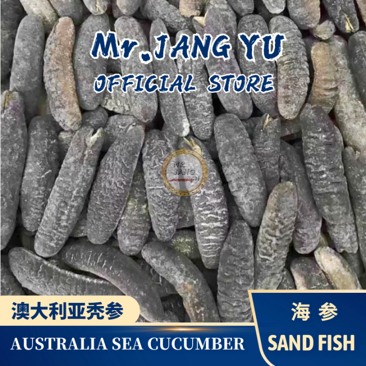 Mr.JANG YU Australia Sandfish 1pc or 100g (5-6 pcs)Dried Sea Cucumber ...