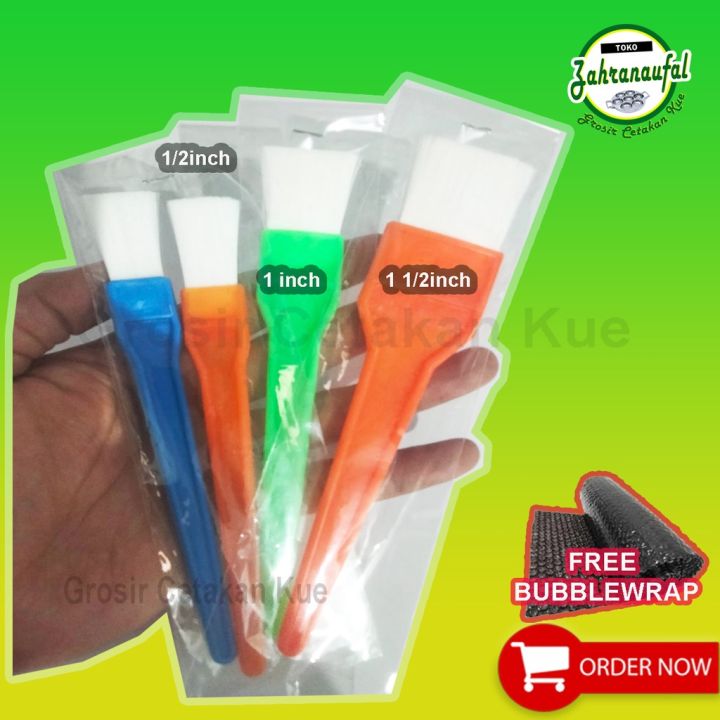 PROMO KUAS ROTI / KUAS PLASTIK MERK KUDA BAHAN NILON SINTETIS | Lazada ...