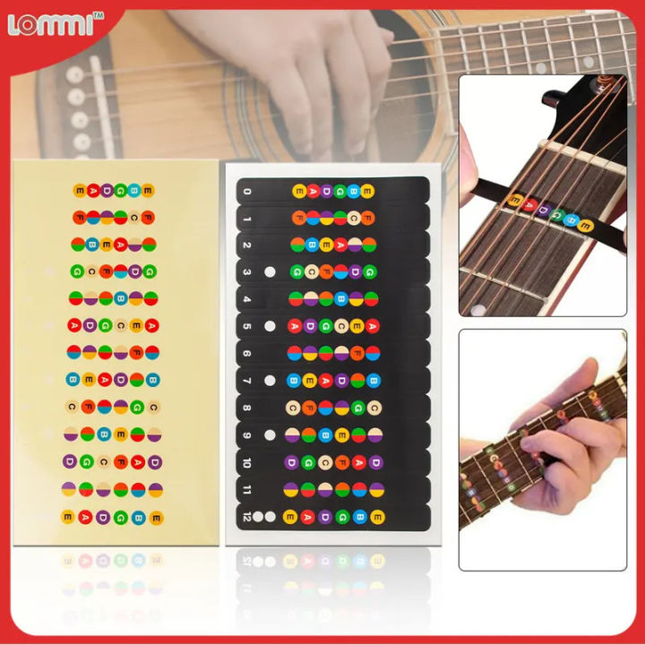 LOOK Guitar Fretboard Notes Map Labels Sticker Fingerboard Fret Decals ...