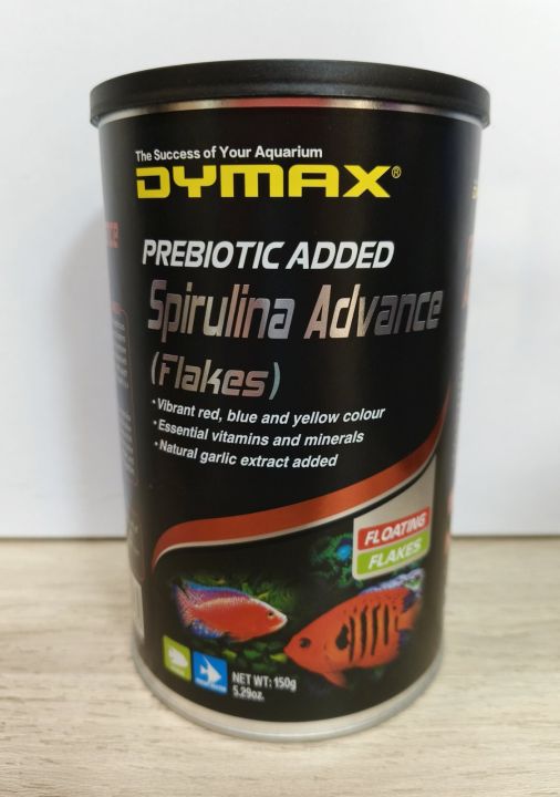 Dymax Spirulina Advance (Flakes) Prebiotic Added Fish Food 150g | Lazada PH