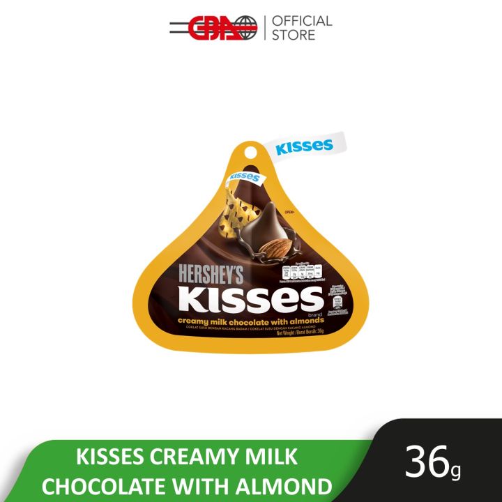Hershey's Kisses Creamy Milk Chocolate with Almonds 36g | Lazada