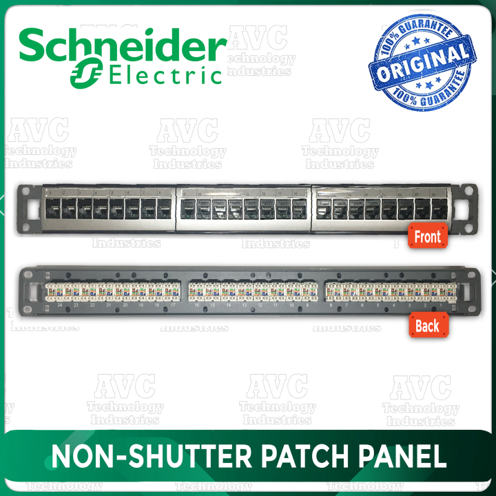 SCHNEIDER CAT6 UTP 24-Port Non-Shutter Patch Panel ACTPP6U24NS | Lazada PH