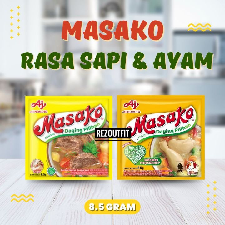 Masako 2 Renceng 24 Sachet / Masako Sapi / Masako Ayam / Bumbu Kaldu ...
