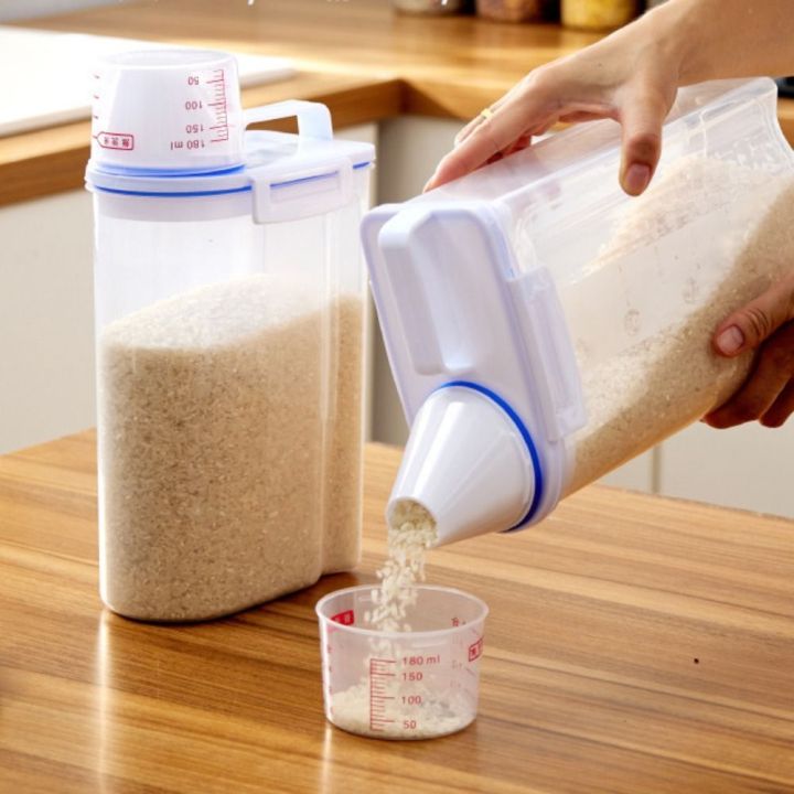 YIYU ที่มีขนาด แบบพกพาได้ ถั่วถั่ว ของใช้ในครัวเรือน แป้งทาแป้ง อาหาร ...