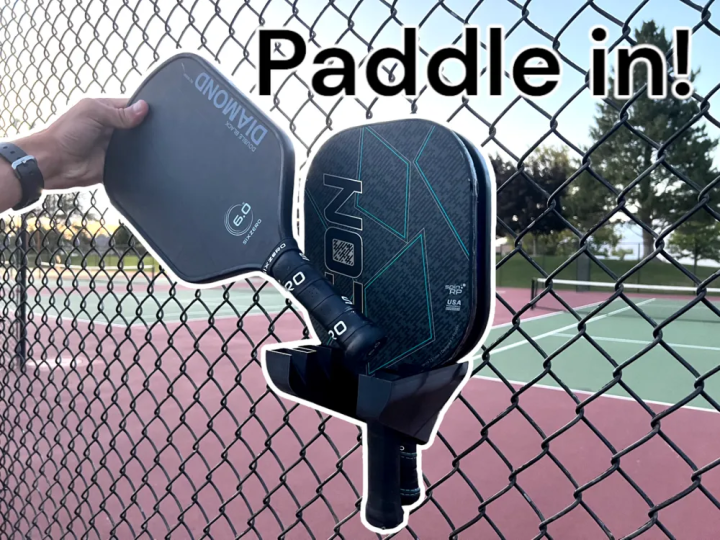 Pickleball Paddle Fence Clip Holder | "Paddle-In" Court Side Hanger ...
