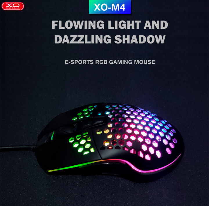 XO M4 RGB Honeycomb Breathing Effect Gaming Mouse | Lazada PH