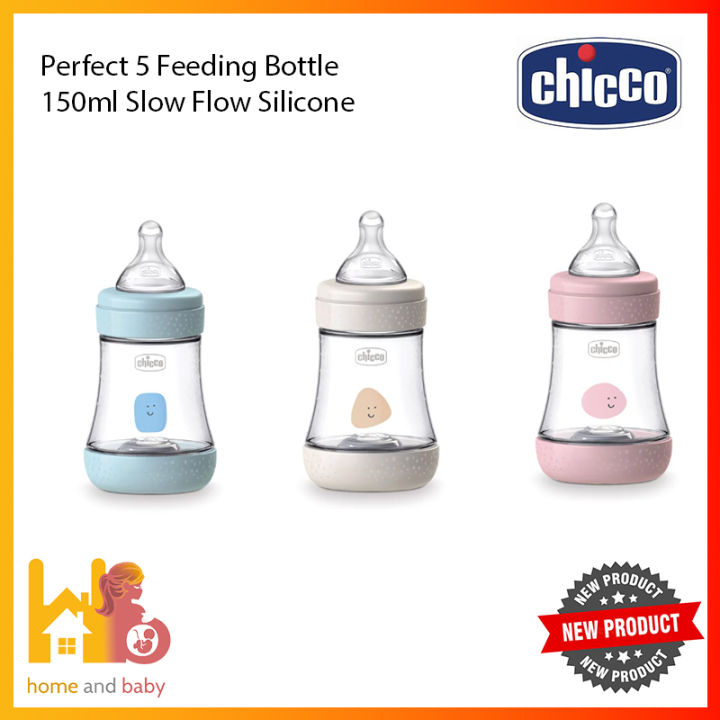 Chicco Perfect 5 Feeding Bottle 150ml Slow Flow Silicone (MADE IN ITALY) | Lazada Singapore
