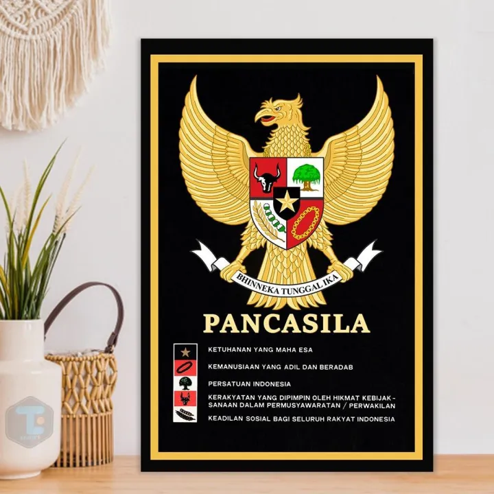 Poster Pancasila Hiasan Dinding Burung Garuda Lukisan Wall Decor ...