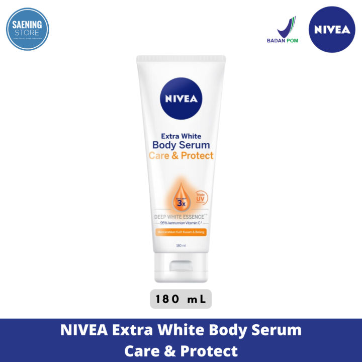 NIVEA Extra White / Extra Bright Care & Protect Serum 180 ml | Lazada ...