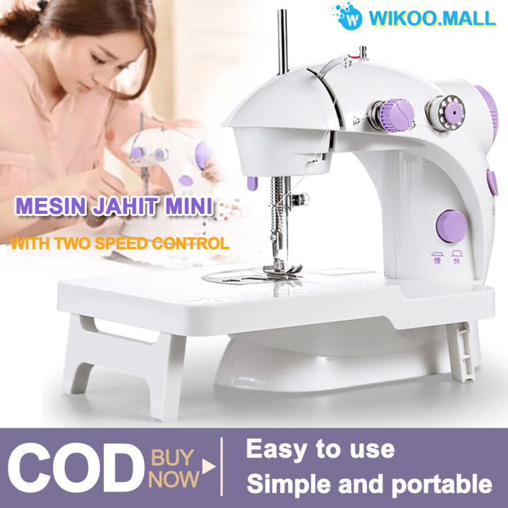 Portable Mini Sewing Machine 4 in 1Dual Speed with LED Light ...