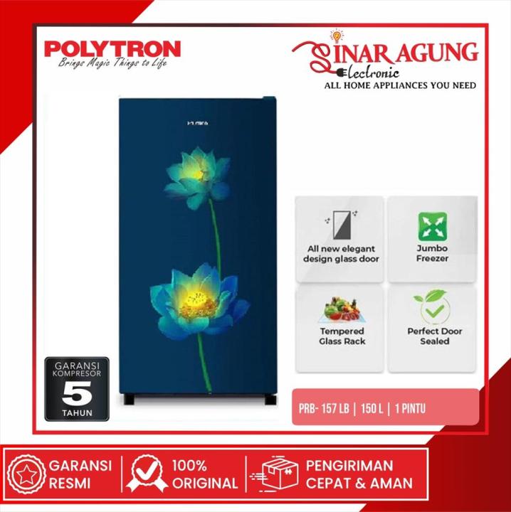 POLYTRON PRB157LB / PRB-157 LB KULKAS 1 PINTU - 150 L GARANSI RESMI ...