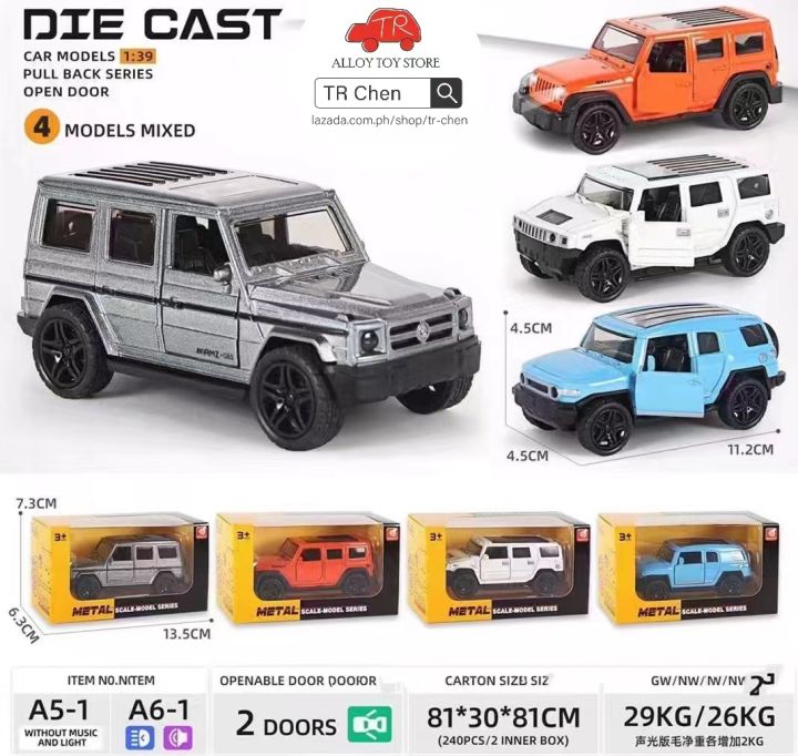 【TR TOY】1:39 FJ&HUMMER&BENZ&DEFENDER SUV ALLOY DIE CAST CAR MODEL A6-1 ...