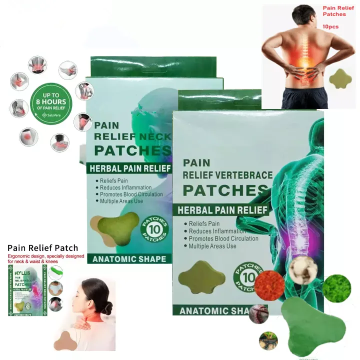 Pain Relief Neck/Vertebrace Patches Herbal Pain Relief (10 Patches ...