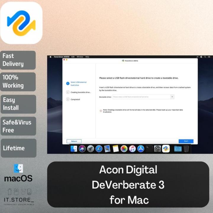 【MAC】Tenorshare 4DDiG 3 Lifetime for Intel MacOs/Macbook/Mac Software Full Version | Lazada PH