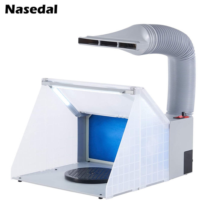 Airbrush Paint Spray Booth With Led Light Model Painting Box Exhaust ...
