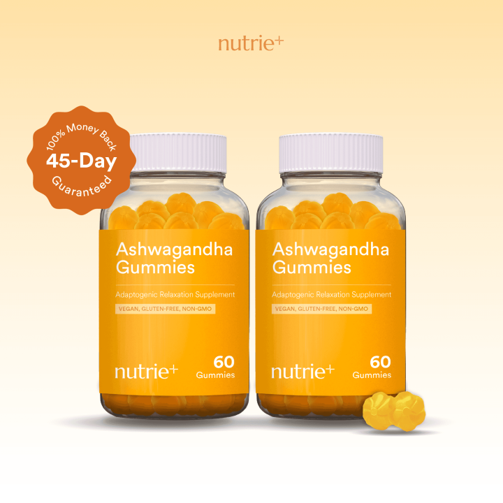 Nutrie Ashwagandha Gummies 60pcs (Adaptogenic Relaxation Supplement ...