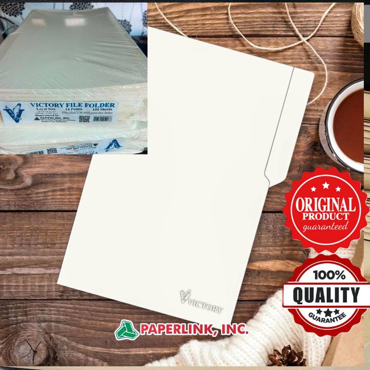 VICTORY File Folder White Legal Size 14pts 250GSM (SOLD FOR PACK OF 100 ...