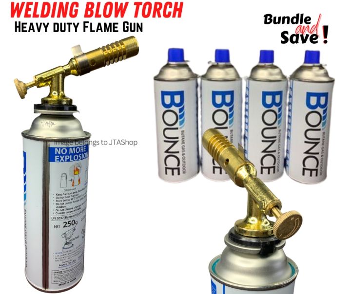 Professional Welding Blow Torch Heavy Duty Flame Gun with Bounce Butane ...
