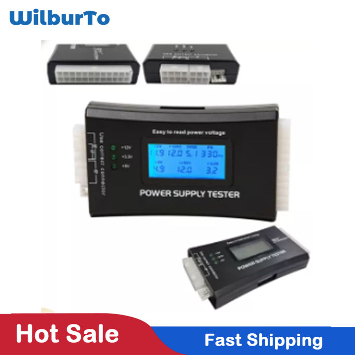 20+4 Pin LCD Power Supply Tester for ATX, ITX, BTX, PCI-E, SATA, HDD ...