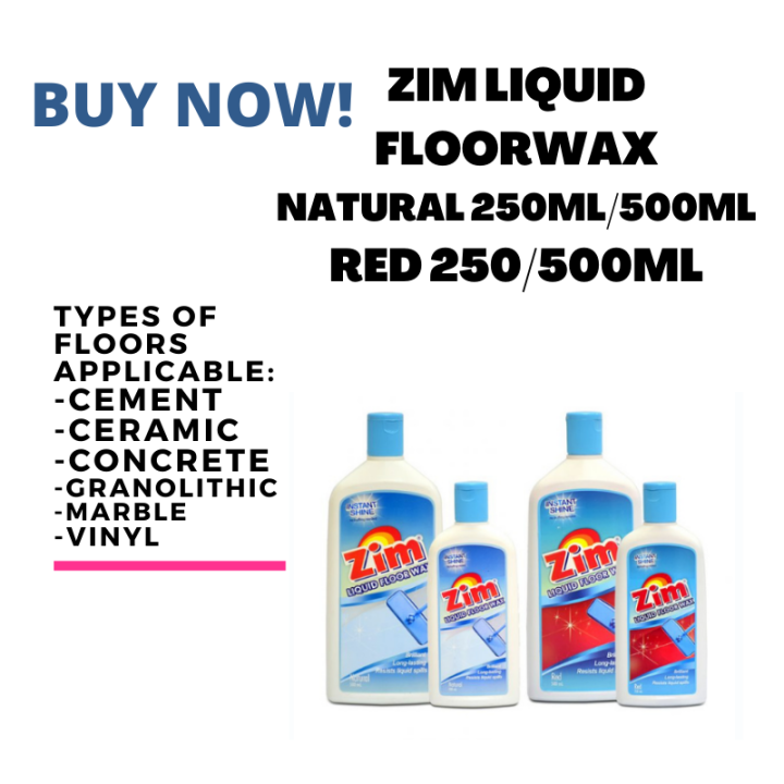 ZIM LIQUID FLOORWAX NO BUFFING INSTANT SHINE | Lazada PH