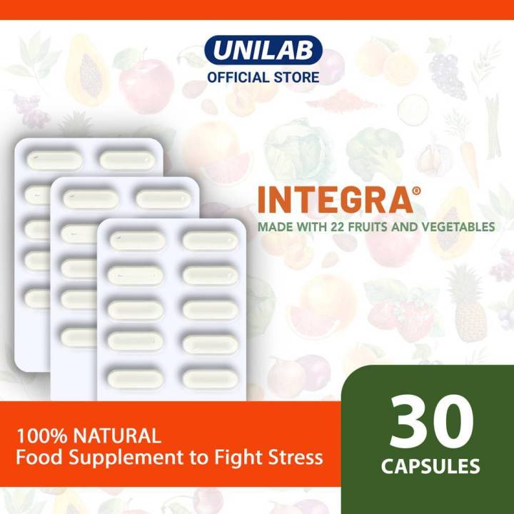 Unilab Integra 30 Capsules: 100% Natural Food Supplement Against Stress ...