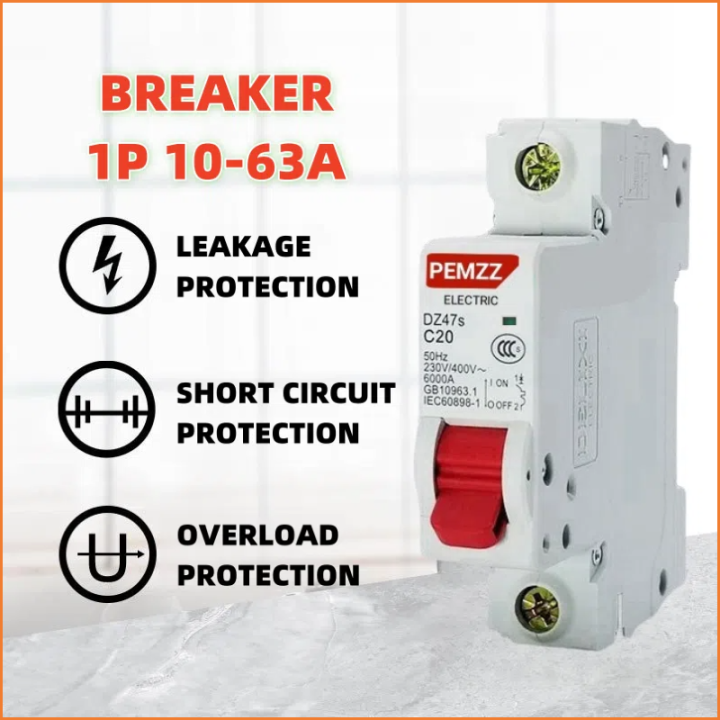AC MCB 1P 230V 400V 6KA Mini Circuit breaker Air Switch 6A 10A 16A 20A 32A 40A 50A 63A | Lazada PH