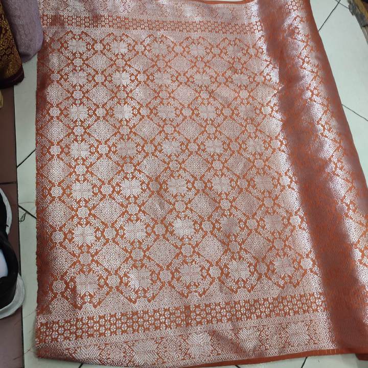 Songket Semi Palembang Meteran Seri Warna/Kain Songket Semi Palembang ...