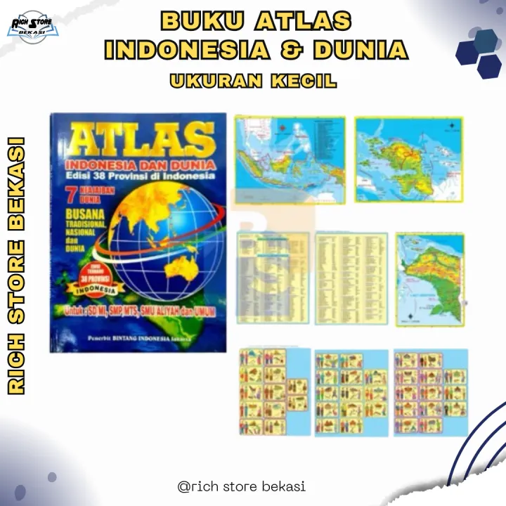 BUKU ATLAS INDONESIA/DUNIA/BUKU ATLAS [UKURAN KECIL] BERKUALITAS HARGA ...