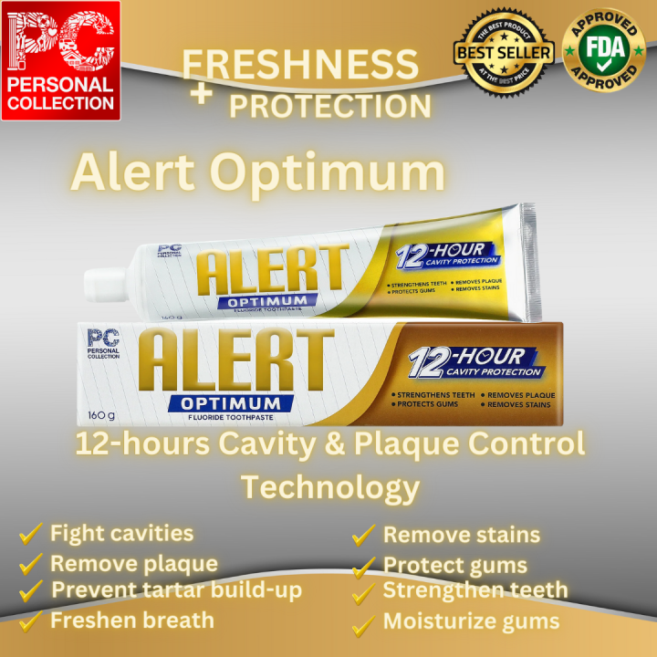 Alert Optimum Fluoride Toothpaste 160g by Personal Collection | Lazada PH