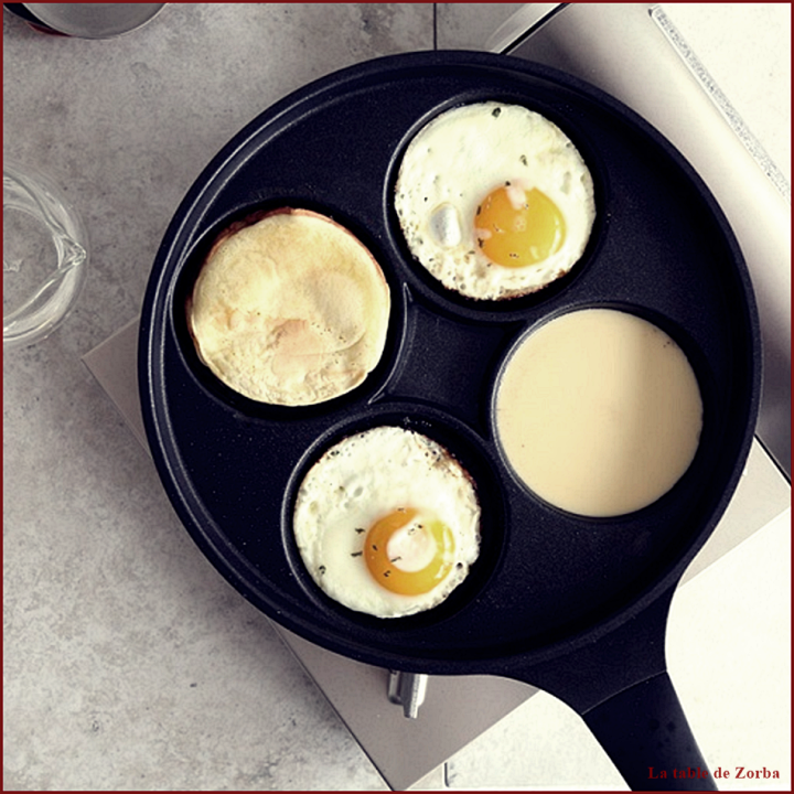 [Made in Korea] 4 Hole Steam Egg Frying pan | Lazada