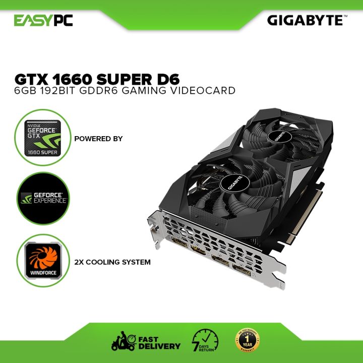 EasyPC | Gigabyte Gtx 1660 Super D6 GV-N166SD6-6GD 6gb 192bit GDdr6 ...