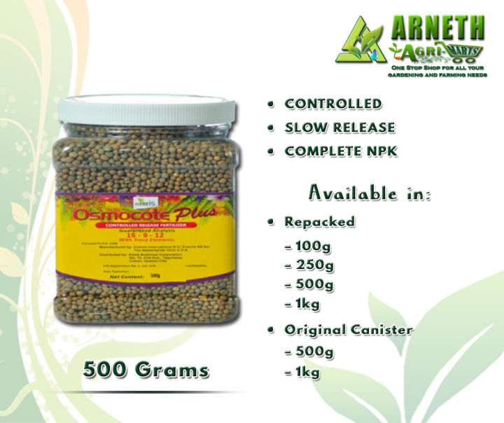 OSMOCOTE PLUS / SLOW RELEASE FERTILIZERS WITH TRACE ELEMENTS ORIGINAL CANISTER 500g | Lazada PH