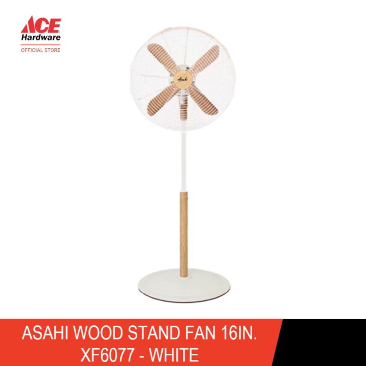 Asahi Wood Stand Fan 16in. XF6077 - White | Lazada PH