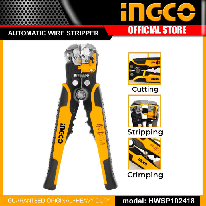 INGCO 3-in-1 Automatic Wire Stripper Wire Stripping Tool Wire Cutter ...