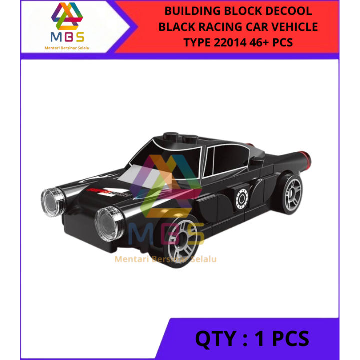 MAINAN SUSUN BALOK DECOOL MOBIL BALAP HITAM TYPE 22014 ISI 46+ PCS ...