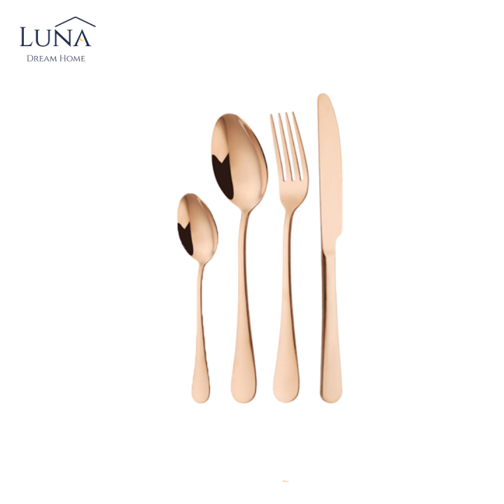 LUNA [Simple Dimple Cutlery Set] 4 in 1 Ins Simple Classy Style ...