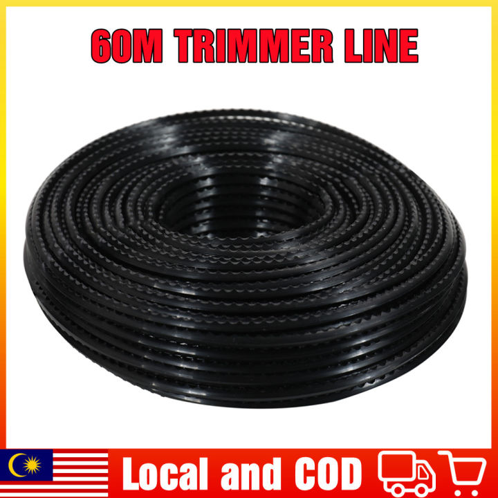 400G 60M 3mm Nylon Trimmer Line Grass Cutter Tali mesin rumput gigi ...