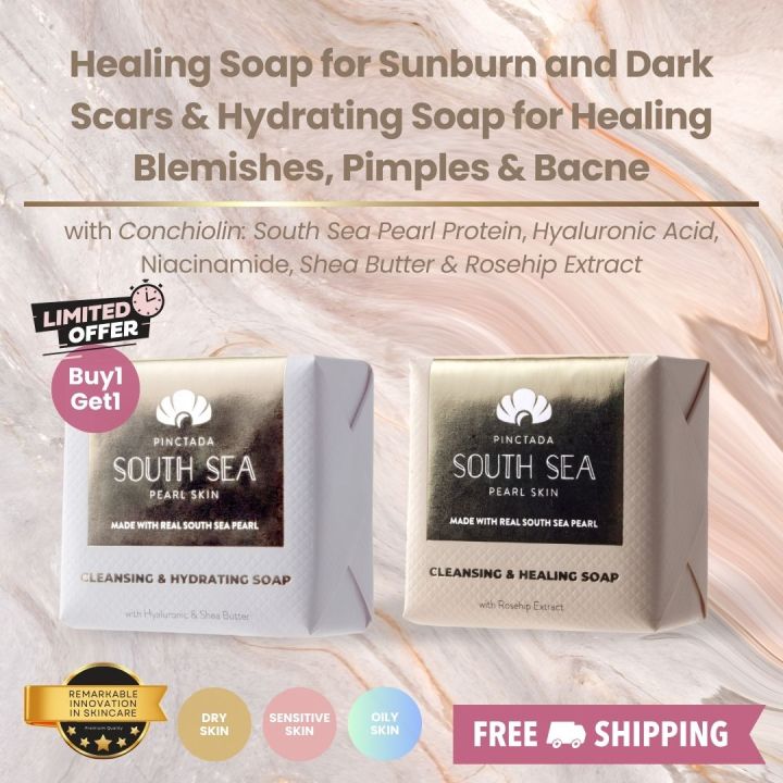 Healing Soap for Sunburn and Dark Scars & Hydrating Soap with ...