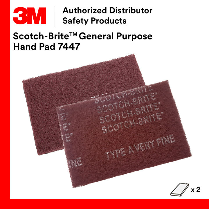 3M 7447 Scotch-Brite General Purpose Hand Pad / Hand Finishing Pad / 6" x 9" / New Packaging ...
