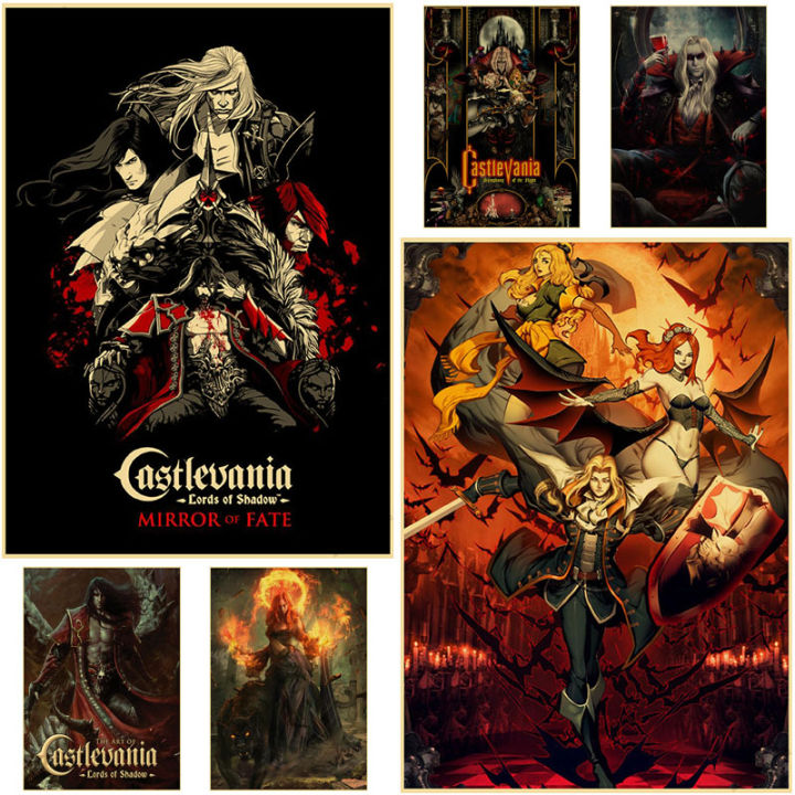 Hot Anime Castlevania Posters Retro Kraft Paper Poster Wall Art ...