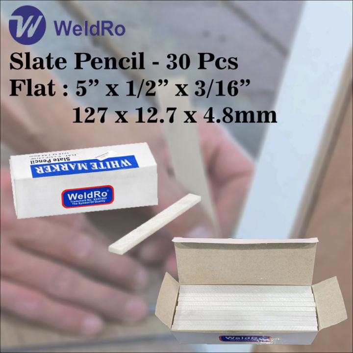 WELDRO SLATE PENCIL WHITE MARKER/SLATE PENCIL (30PCS/PKT) | Lazada