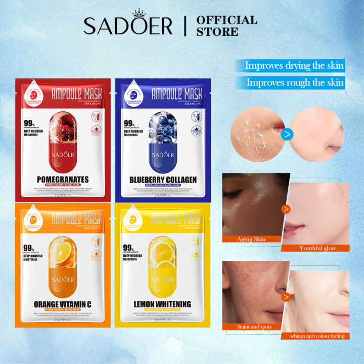 SADOER Orange VC Blueberry Collagen Lemon Whitening Pomegranate Fruit Moisturizing Nourishing ...