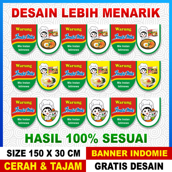 BANNER RENDA INDOMIE / BANNER WARMINDO / BANNER SPANDUK WARUNG INDOMIE ...