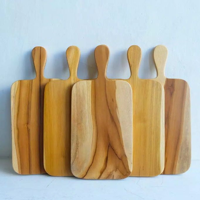 talenan kayu jati cutting board woodenwar 45x18x2cm | Lazada Indonesia