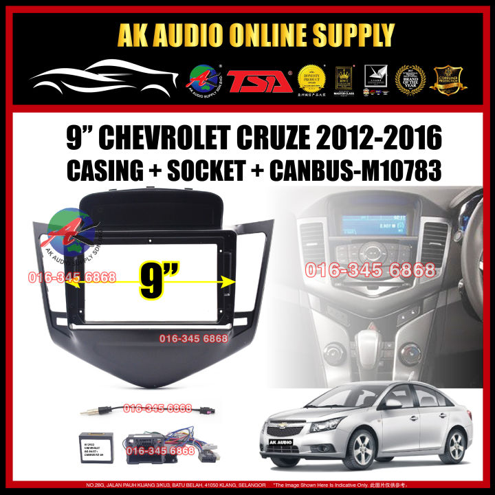Chevrolet Cruze 2012 - 2016 Android 9" inch Casing + Socket With Canbus ...