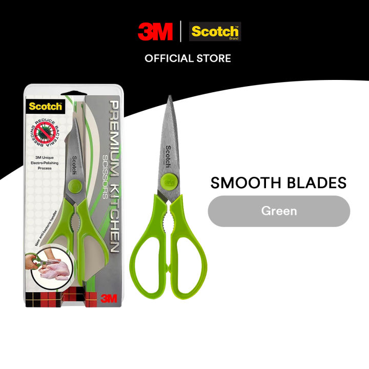 3M™ Scotch™ Premium Kitchen Scissors Anti-Bacterial, Green | Lazada PH