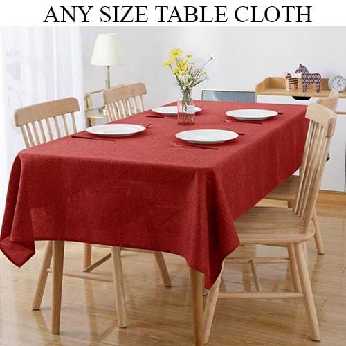 Any Size Makapal Rectangular Plain Table Cloth KATRINA Rectangle for ...