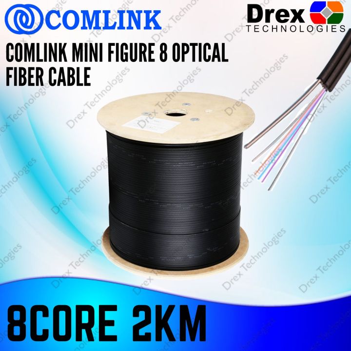 8Core 2KM Comlink Mini Figure 8 Fiber Optic Cable Singlemode Outdoor ...