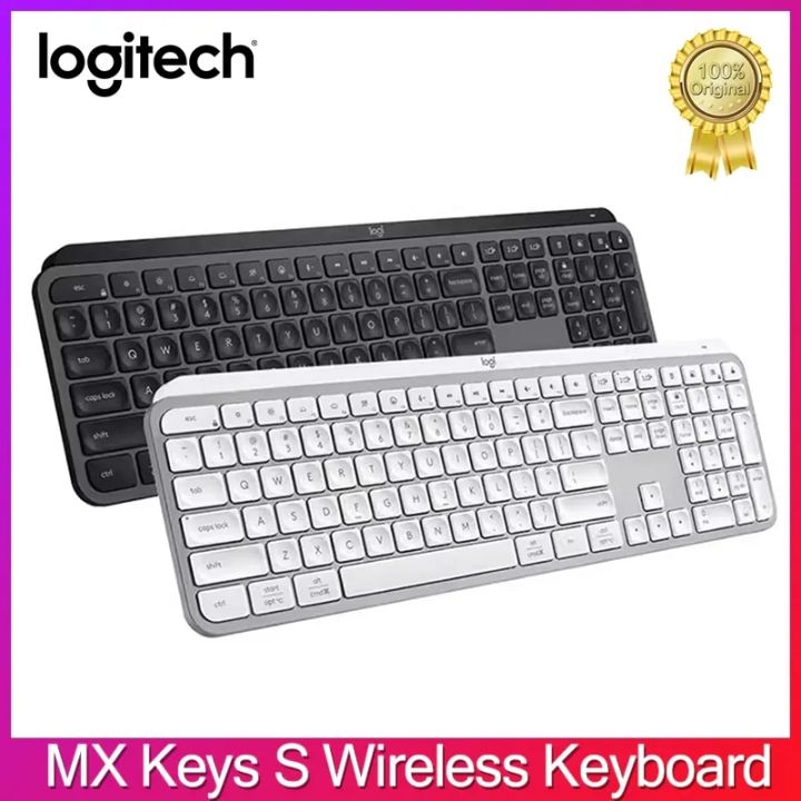 Logitech MX Keys S Wireless Keyboard Low Profile Fluid Precise Quiet ...