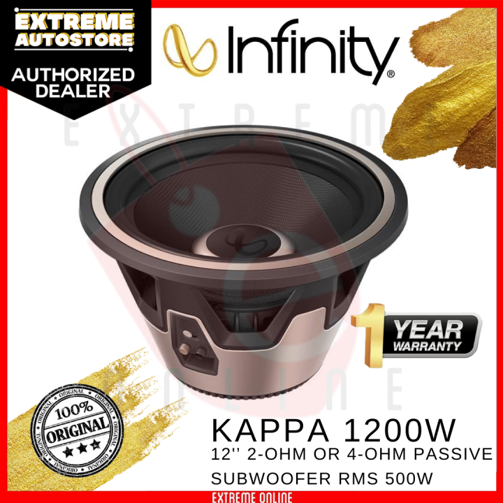 Infinity Kappa 1200W Kappa Series 12" subwoofer with selectable 2- or 4 ...